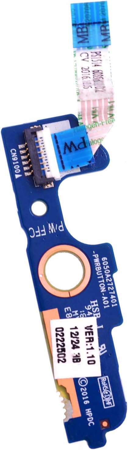 HP EliteBook 850 G3 Laptop power button with flex cable 6050A2835601 ...